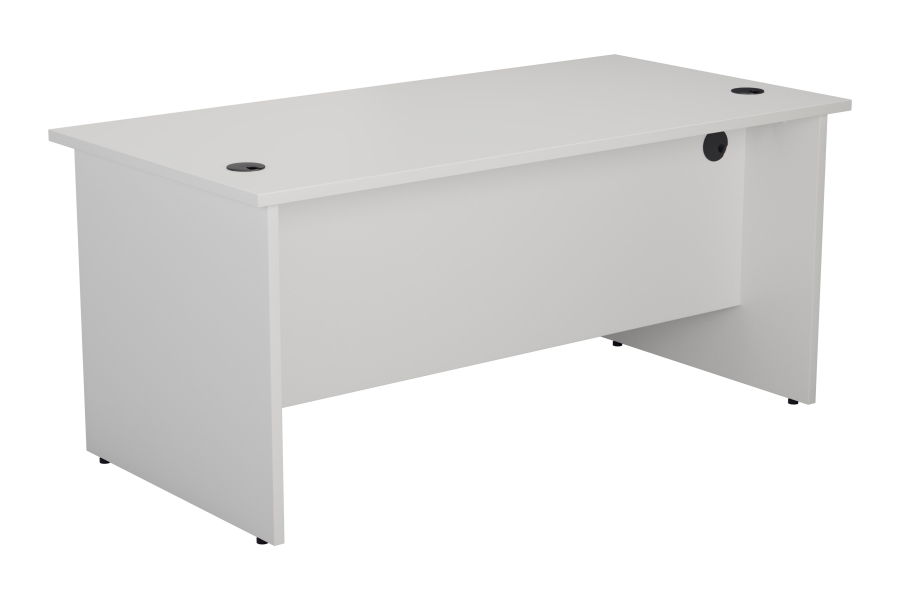 White desk with back panel store