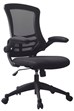 Mesh Back Office Chair - Folding Arms - 5 Colours - Height Adjustable ...