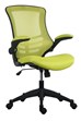 Mesh Back Office Chair - Folding Arms - 5 Colours - Height Adjustable ...