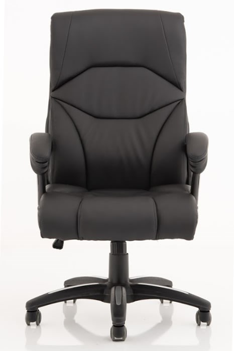 Black High Back Executive Leather Office Chair - Back Recline - Seat ...