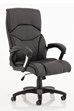 Black High Back Executive Leather Office Chair - Back Recline - Seat ...