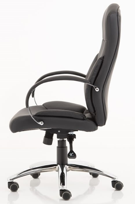 Large High Back Black Office Chair - Back Recline - Trojan