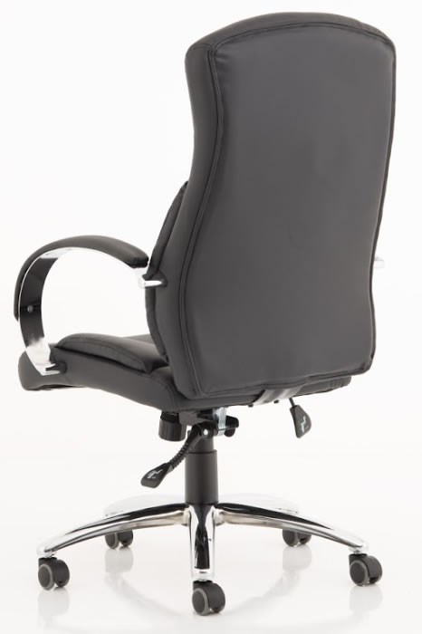 Large High Back Black Office Chair - Back Recline - Trojan