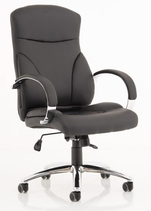 Large High Back Black Office Chair - Back Recline - Trojan