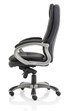 Larger User Black Leather Faced Executive Office Chair - High Back ...