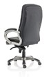 Larger User Black Leather Faced Executive Office Chair - High Back ...