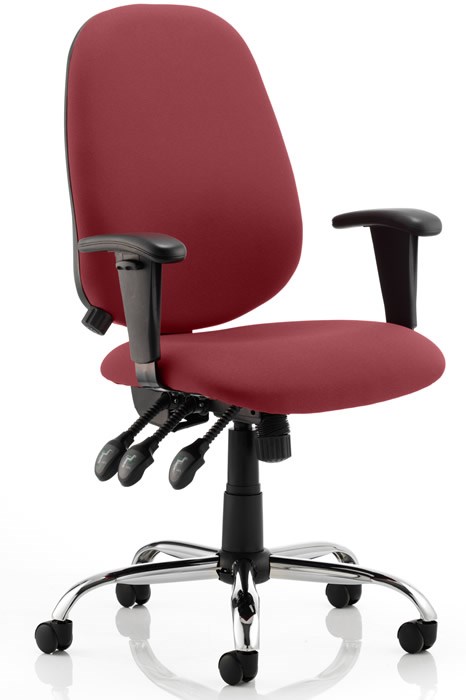 Ergonomic Office Chair - Adjustable Lumbar - Chilli Red