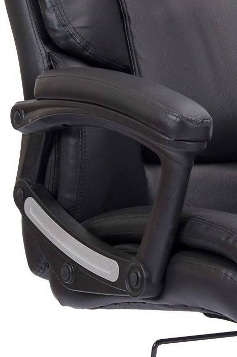 Black High Black Leather Executive Office Chair - Deeply Padded ...