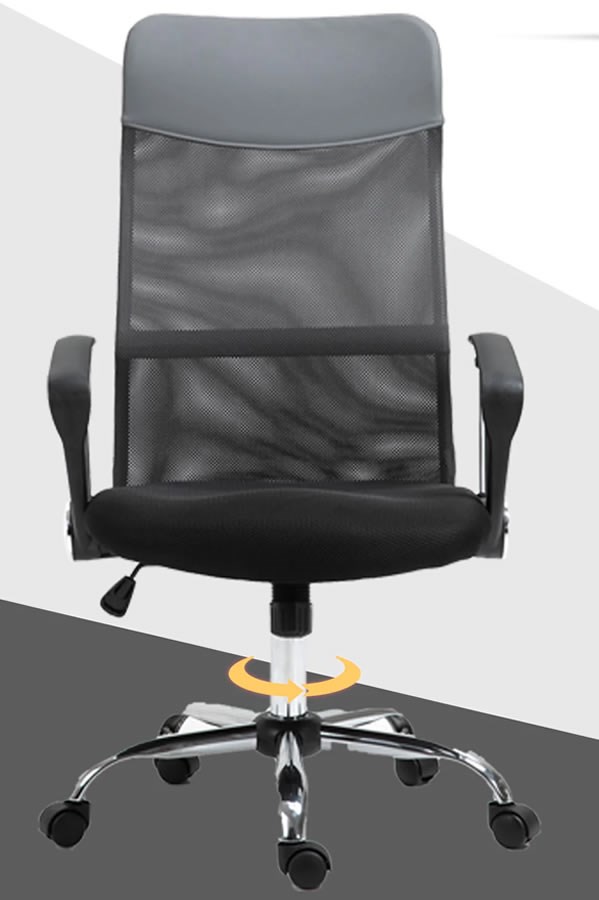 High Back Mesh Office Chair - Integral Lumber Support - Evolve