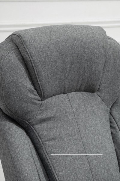 Grey Fabric High Back Ergonomic Office Chair - Deeply Padded - Maddingly