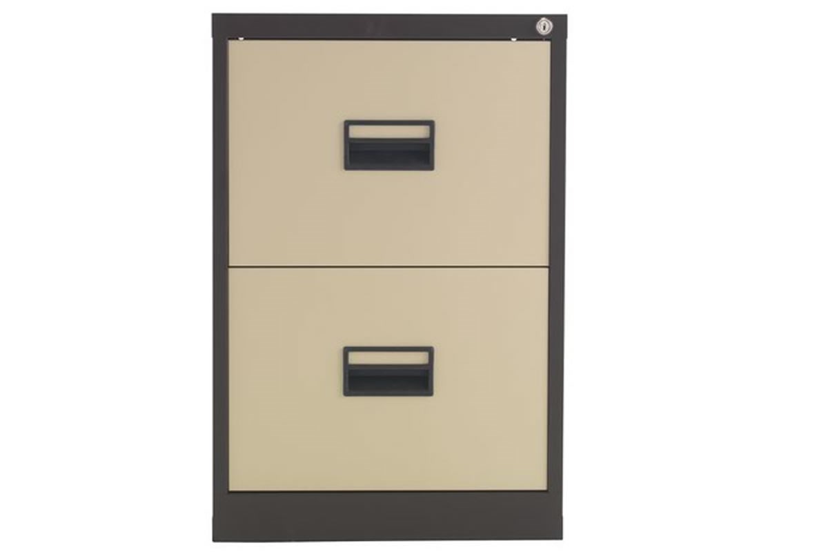 Mod Brown Steel Office Filing Cabinets - 3 Size Options
