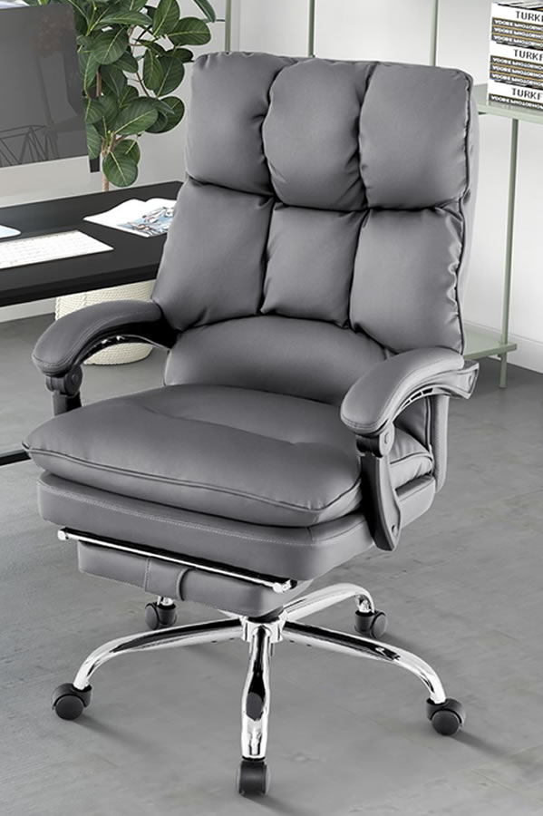 Office chair grey leather store