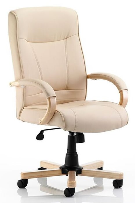 Knightsbridge Cream Leather Office Chair