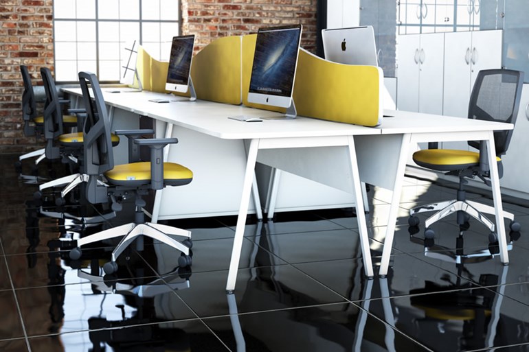 A-Frame Rectangular Office Desk - 3 Size3 & 3 Colour Options - Ascend