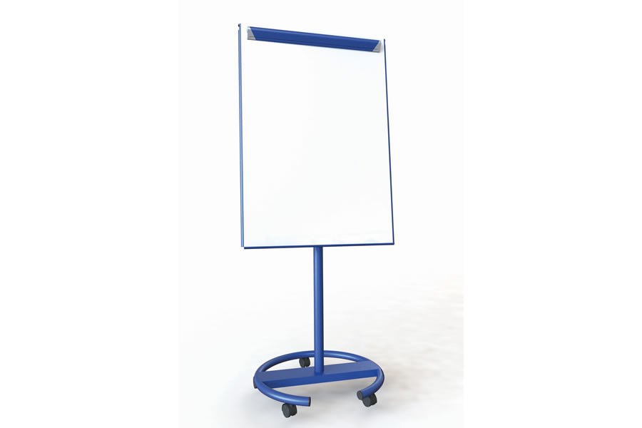 Blue Free Standing Mobile Magnetic Easel With Castors