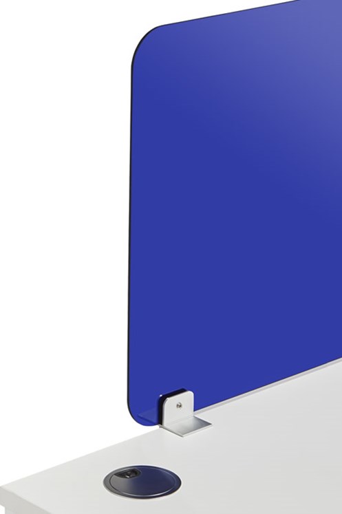 Perspex Wave Office Desk Screen - 6 Different Sizes - 4 Colour Option