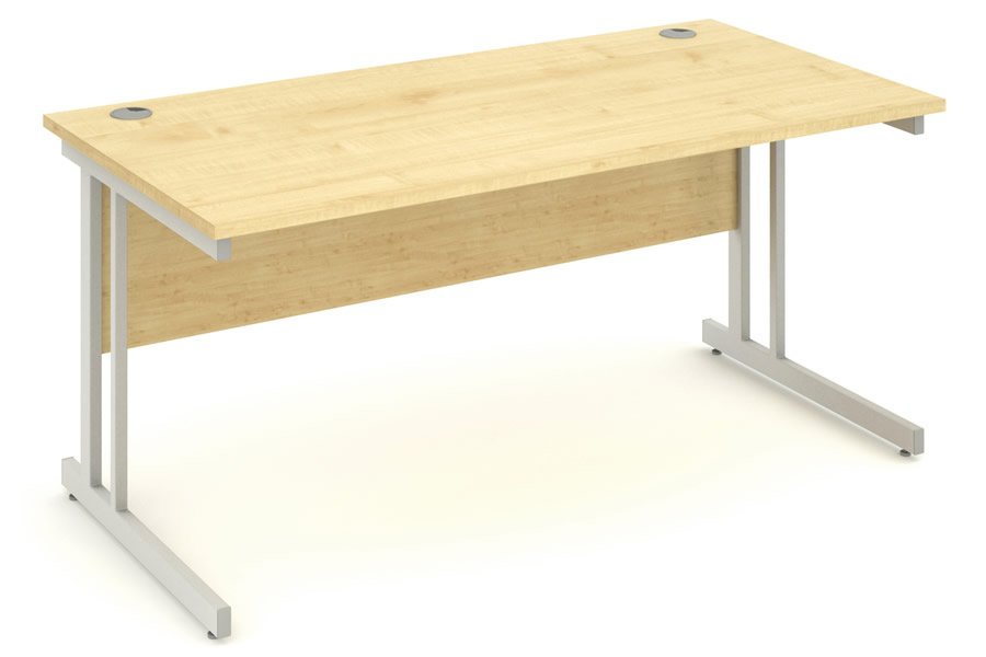 Maple Rectangular Cantilever Office Desk - 1200mm x 600mm - Solar