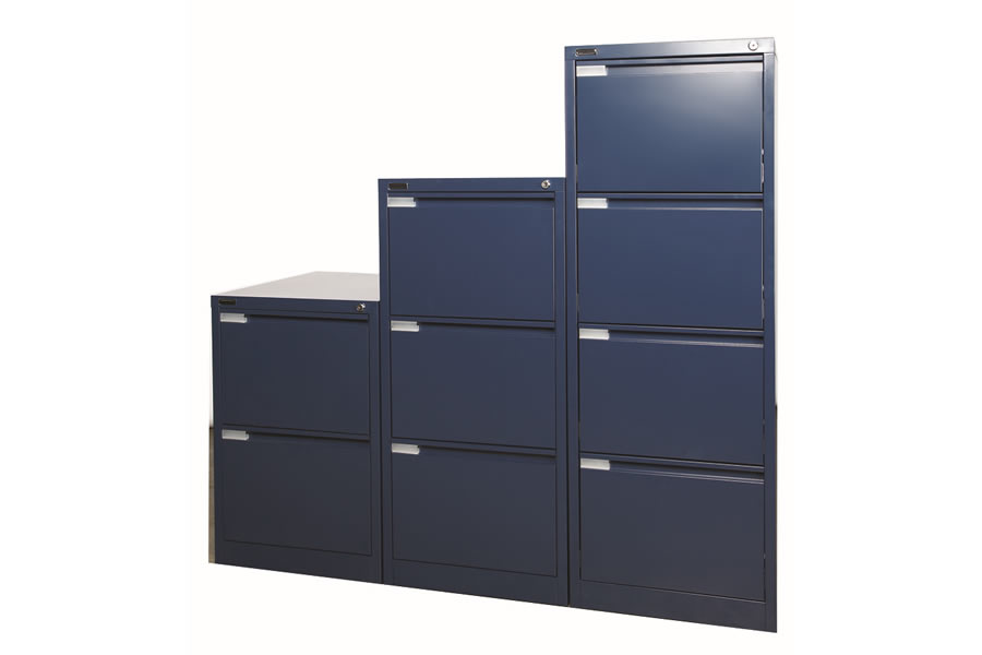 Metal Office Filing Cabinets - Lockable - 4 Colour Option - Steel Executive