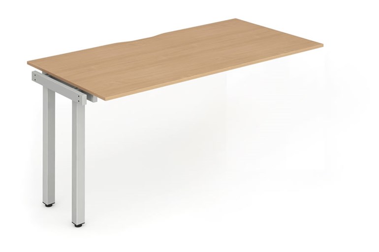 Beech Single Bench Office Desk Extension - 1200mm x 800mm - Portland