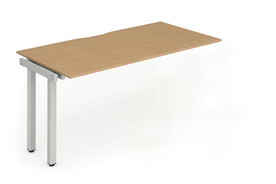 Oak Single Bench Office Desk Extension - 1200mm x 800mm - Portland